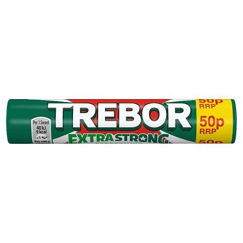 Trebor Extra Strong Mint Peppermint Roll PM 50P Roll - RangePlus