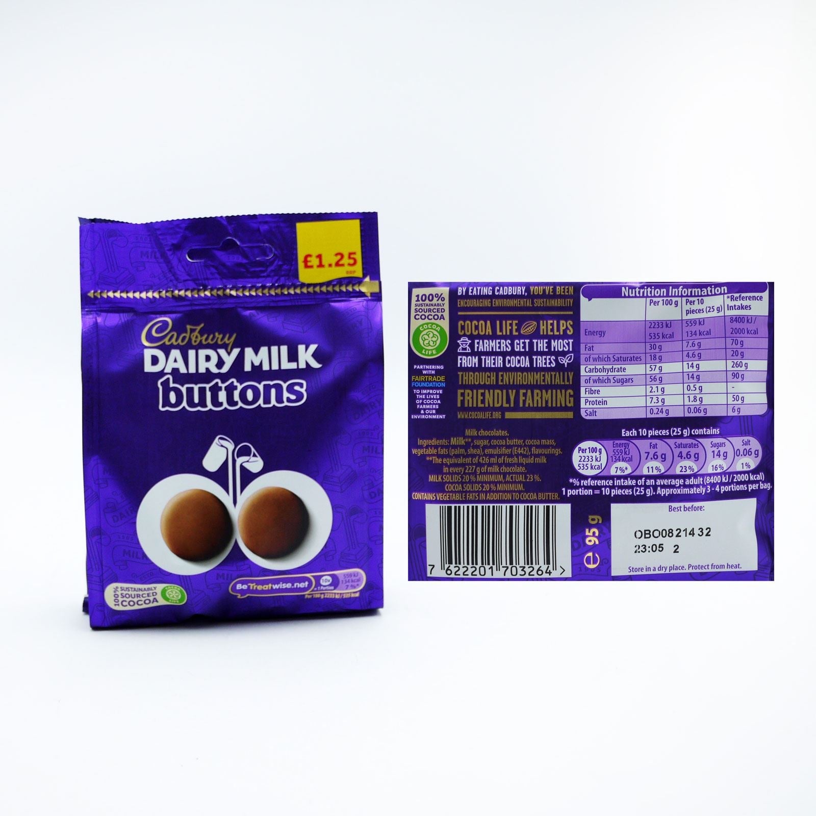 Cadbury Giant Buttons PM ¬¨¬®¬¨¬Æ¬¨¬®¬¨¬£1.25 95G - RangePlus