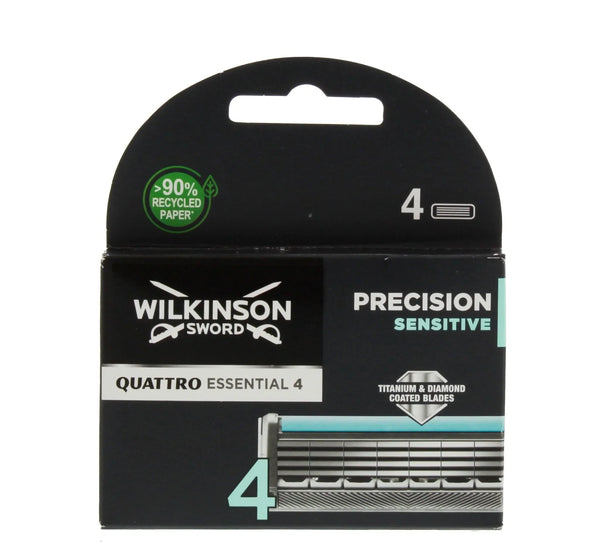 Wilkinson Sword Quattro Titanium Sensitive Razor 4 Blades - RangePlus