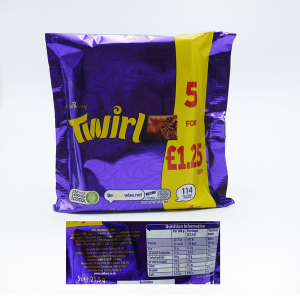CADBURY TWIRL 5PACK PM ¬¨¬®¬¨¬Æ¬¨¬®¬¨¬£1.25 - RangePlus