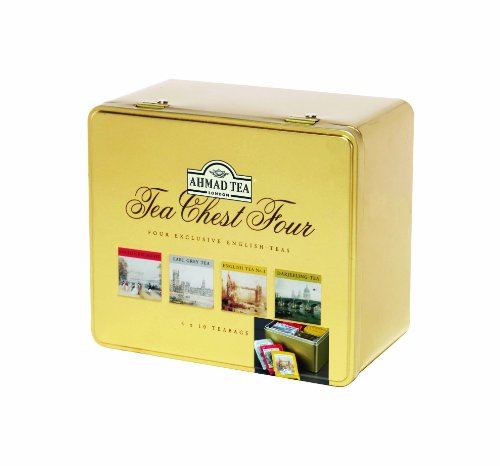 Ahmad Tea Chest Four Variety Tin 40 Count - RangePlus